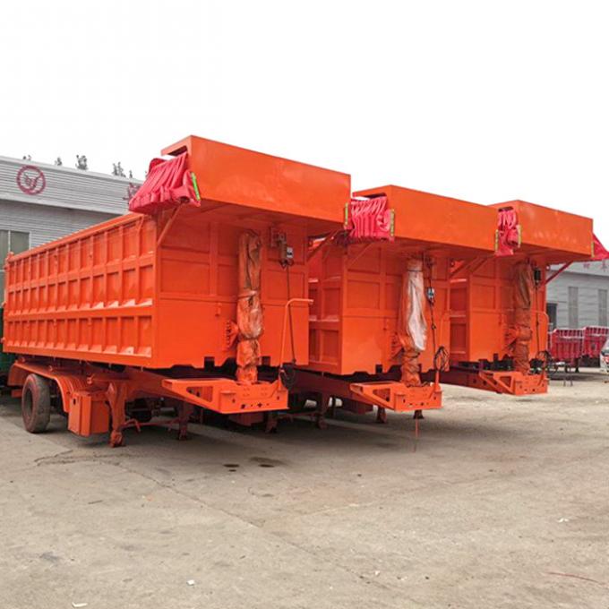 Rollover dump semi-trailer Box type rollover dump trailer